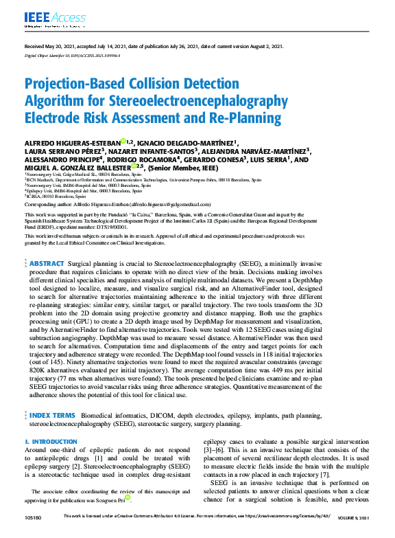 (PDF) Projection-Based Collision Detection Algorithm for Stereoelectroencephalography Electrode ...