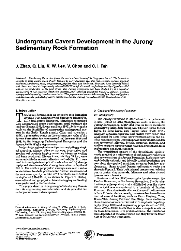 (PDF) Underground cavern development in the Jurong sedimentary rock ...