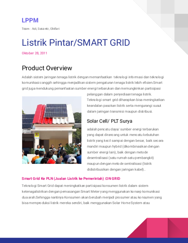 (PDF) Listrik Pintar/SMART GRID