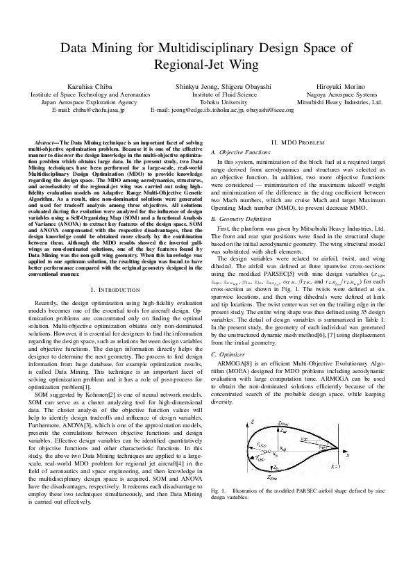 (PDF) Data Mining for Multidisciplinary Design Space of Regional-Jet Wing