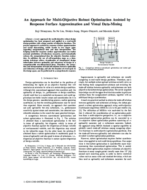 (PDF) An approach for multi-objective robust optimization assisted by response surface ...