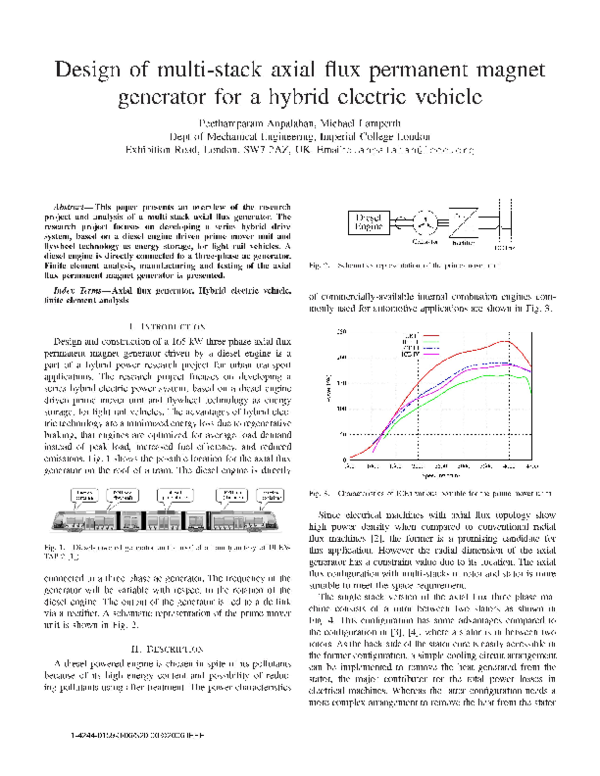 (PDF) Design of multi-stack axial flux permanent magnet generator for a ...