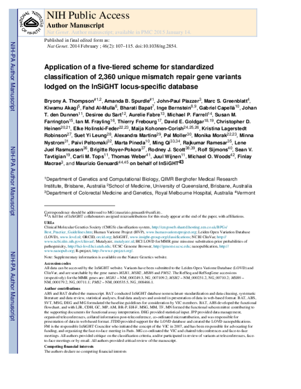(PDF) Application of a 5-tiered scheme for standardized classification ...