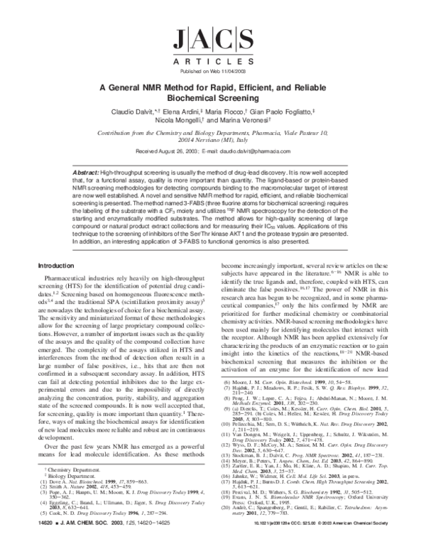 (PDF) A general NMR method for rapid, efficient, and reliable ...