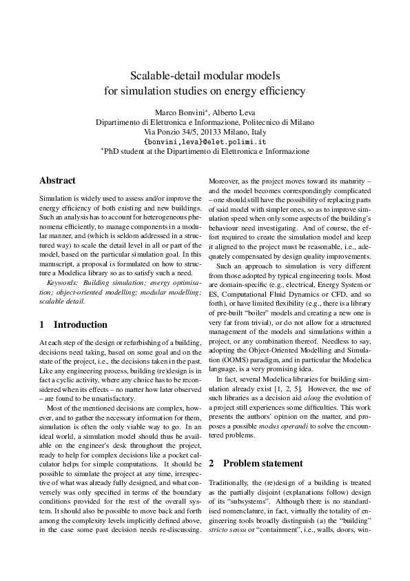 (PDF) Scalable-detail modular models for simulation studies on energy efficiency | Alberto Leva ...