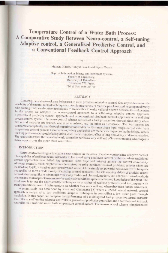 (PDF) Temperature Control Of A Water Bath Process: A Comparative Study ...