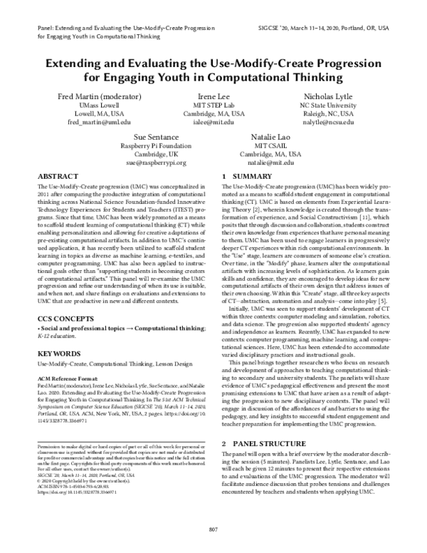 pdf-extending-and-evaluating-the-use-modify-create-progression-for-engaging-youth-in