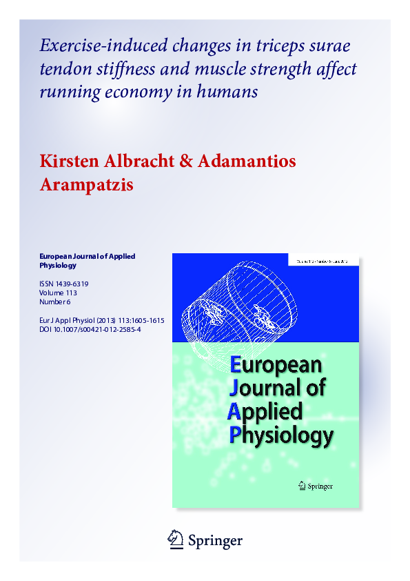 (PDF) Exercise-induced changes in triceps surae tendon stiffness and ...