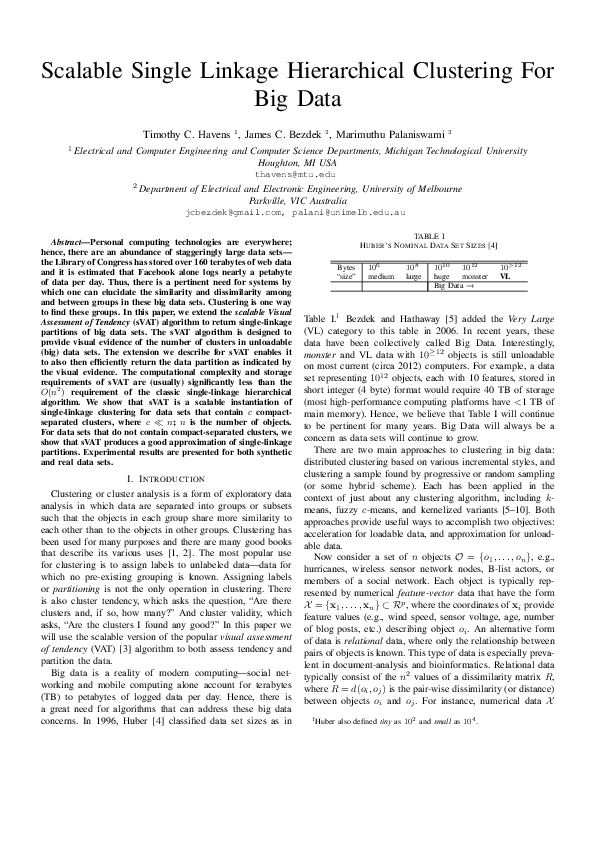 (PDF) Scalable single linkage hierarchical clustering for big data (PDF) Scalable single linkage hierarchical clustering for big data