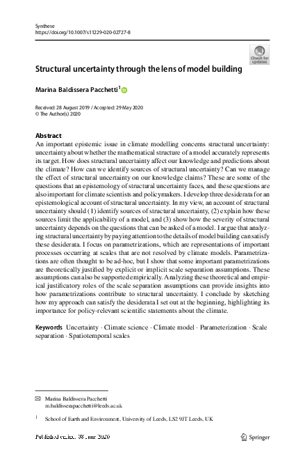 (PDF) Structural uncertainty through the lens of model building