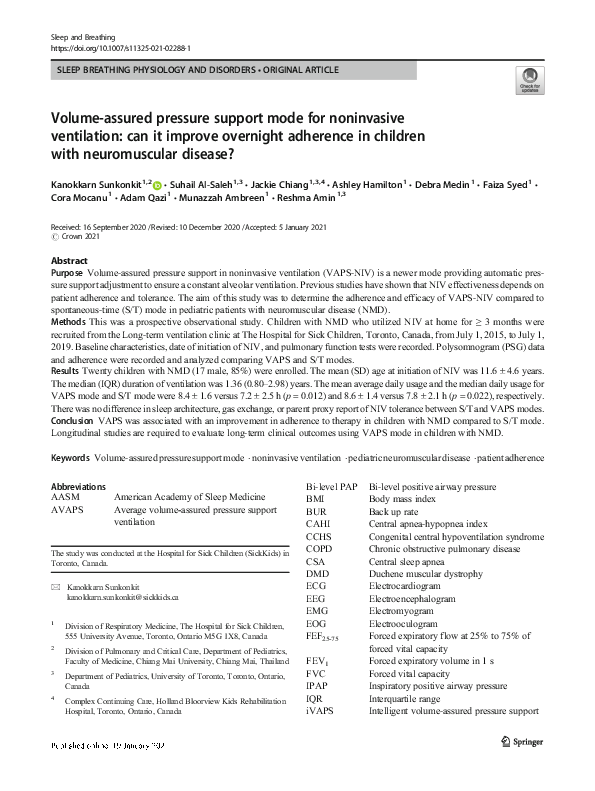 (PDF) Volume-assured pressure support mode for noninvasive ventilation ...
