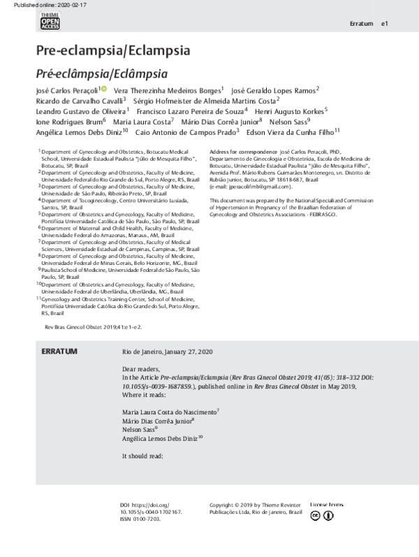 (PDF) Pre-eclampsia/Eclampsia