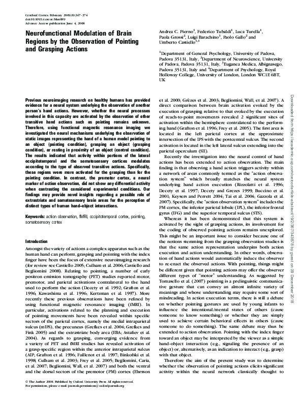Neurofunctional Modulation of Brain Regions by the Observation of ...