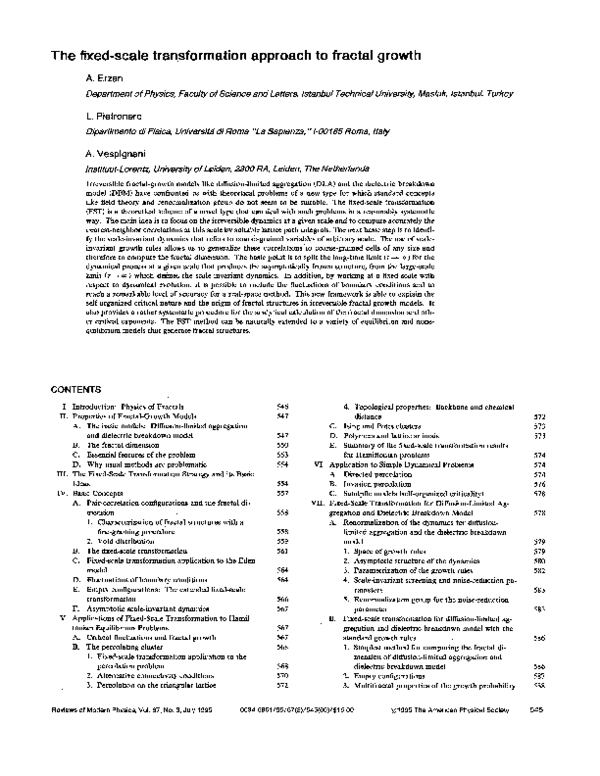 (PDF) The fixed-scale transformation approach to fractal growth