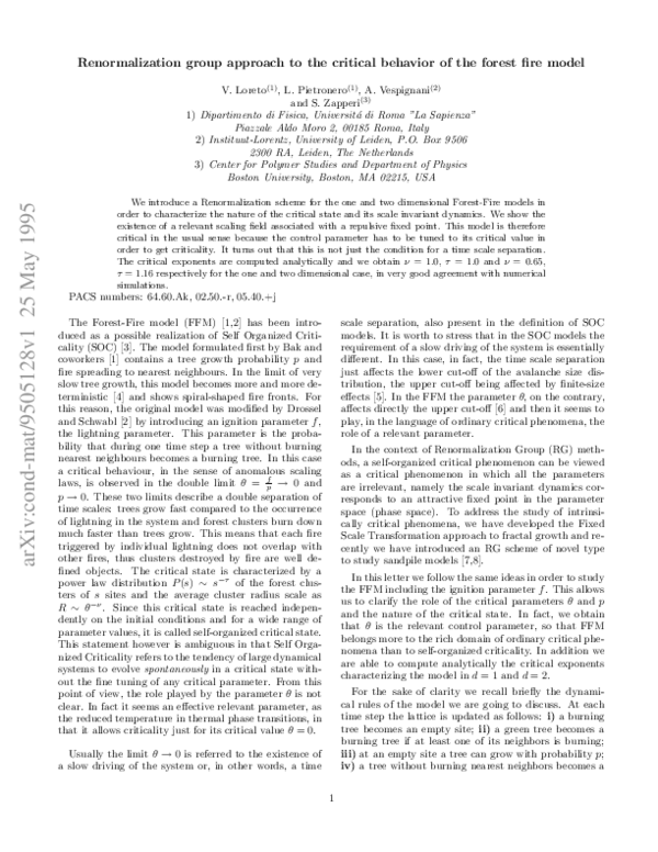 (PDF) Renormalization-Group Approach to the Critical Behavior of Random-Spin Models