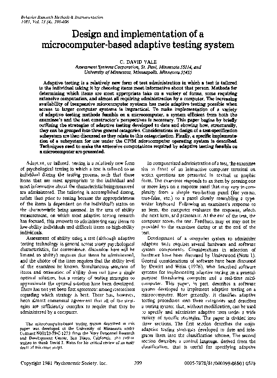 (PDF) Design and implementation of a microcomputer-based adaptive ...