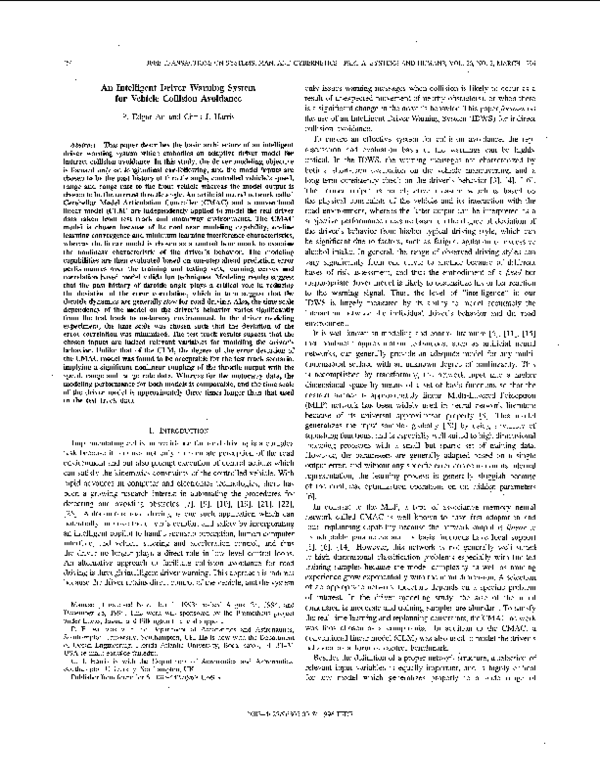 (PDF) An Intelligent Driver Warning System for Vehicle Collision Avoidance