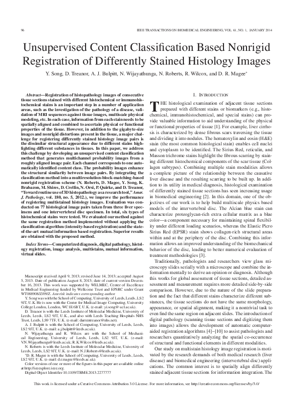 (PDF) Unsupervised content classification based nonrigid registration of differently stained ...