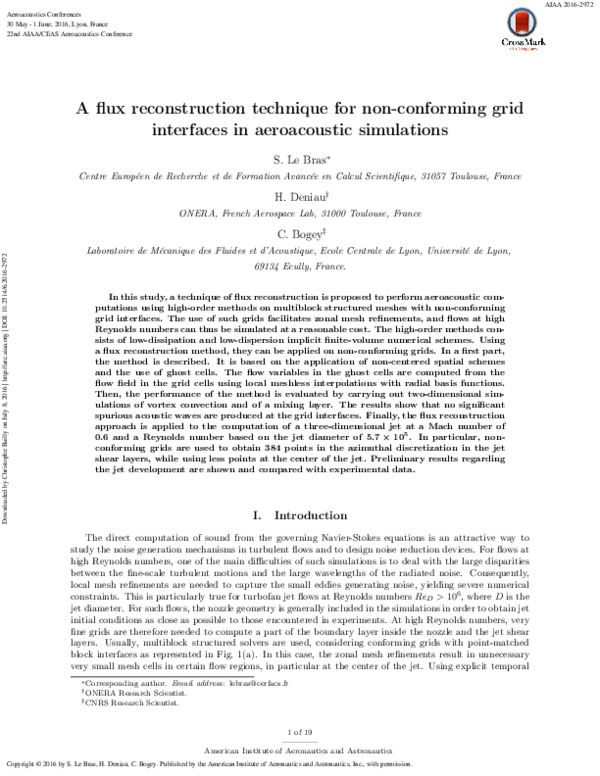 (PDF) A flux reconstruction technique for non-conforming grid ...