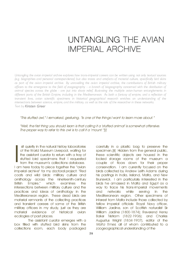 (PDF) Untangling the avian imperial archive