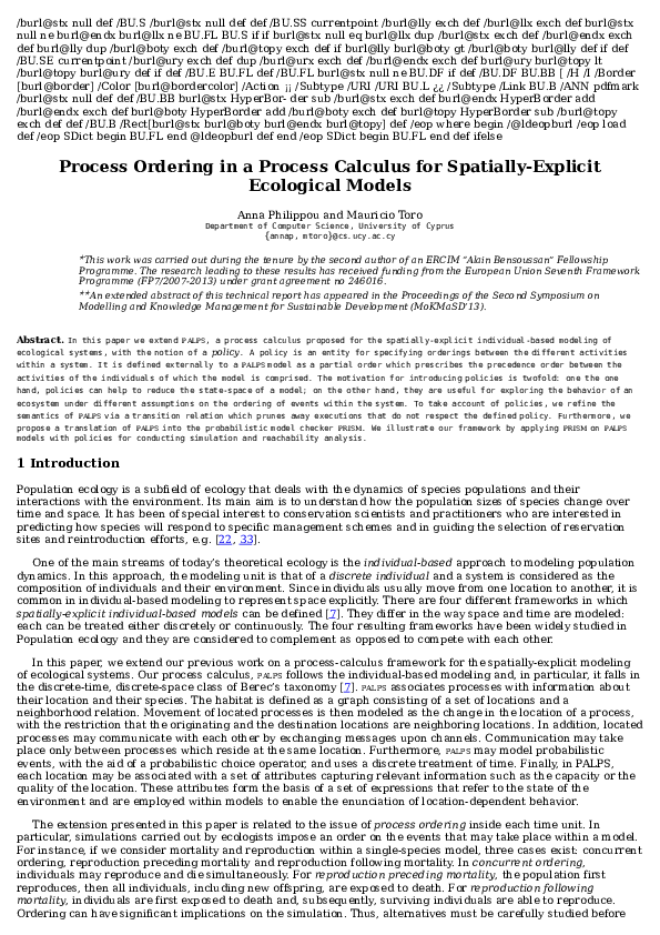 (PDF) Process Ordering in a Process Calculus for Spatially-Explicit ...