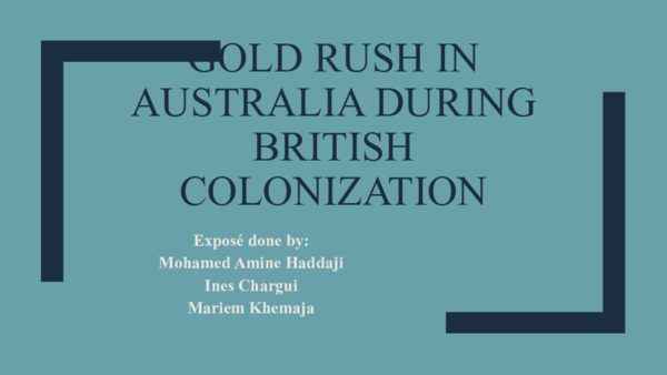 (PPT) Gold Rush in Australia during British Colonization