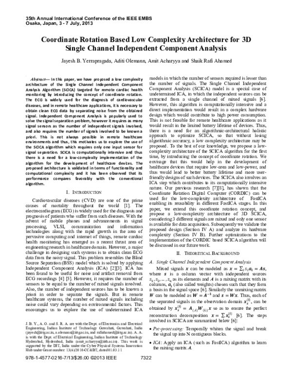 (PDF) Coordinate rotation based low complexity architecture for 3D Single Channel Independent ...