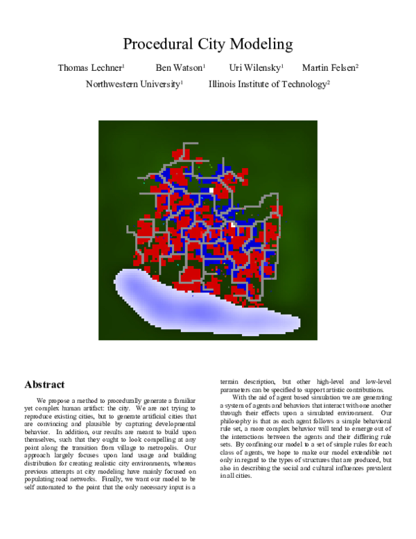 (PDF) Procedural city modeling