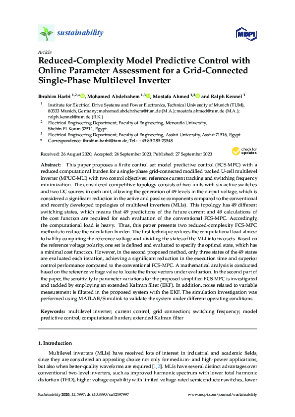 (PDF) Reduced-Complexity Model Predictive Control with Online Parameter ...