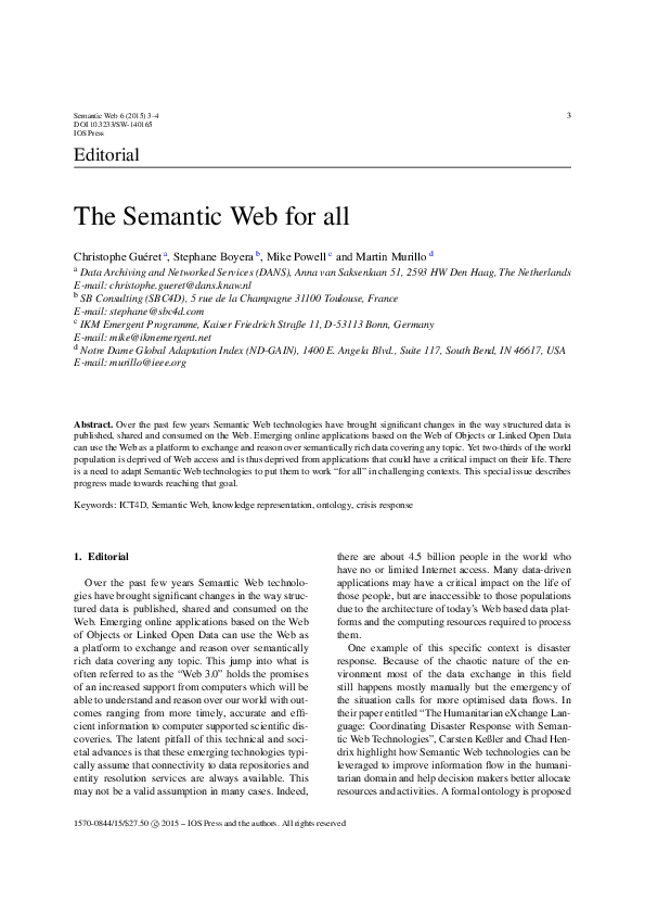 (PDF) The Semantic Web for all