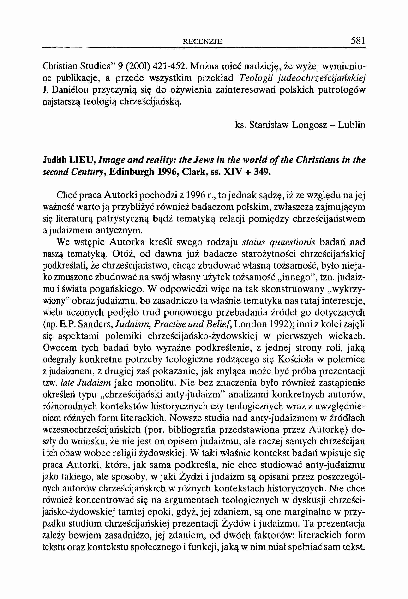 (PDF) Judith Lieu, Image and reality: the Jews in the world of the ...