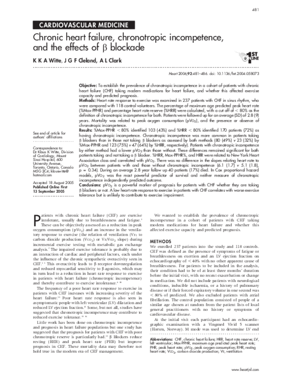 (PDF) Chronic heart failure, chronotropic incompetence, and the effects ...