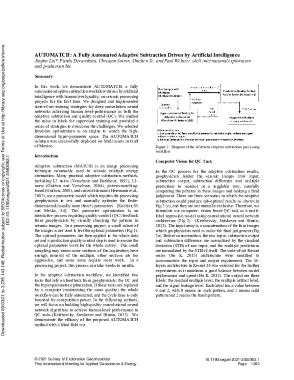 (PDF) AUTOMATCH: A fully automated adaptive subtraction driven by artificial intelligence ...