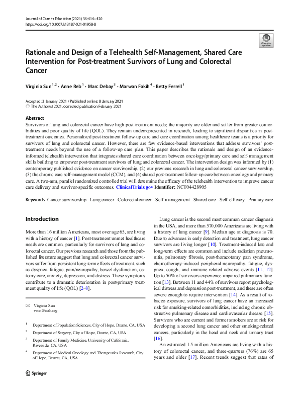 (PDF) Rationale and Design of a Telehealth Self-Management, Shared Care ...