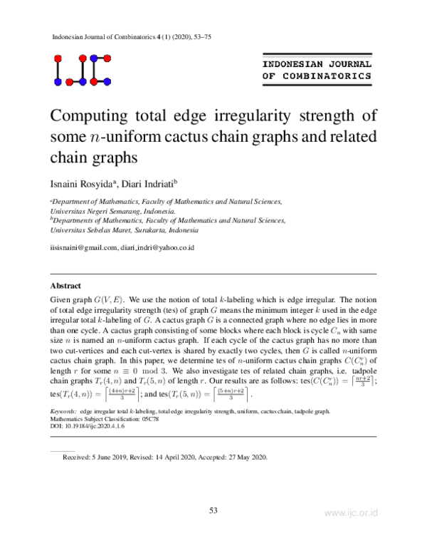 (PDF) Computing total edge irregularity strength of some n-uniform ...