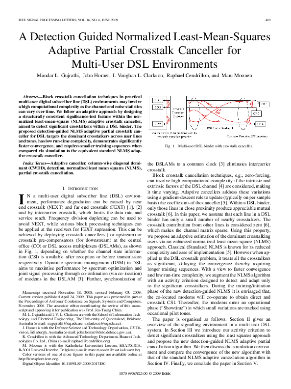 (PDF) A detection guided normalized least-mean-squares adaptive partial crosstalk canceller for ...