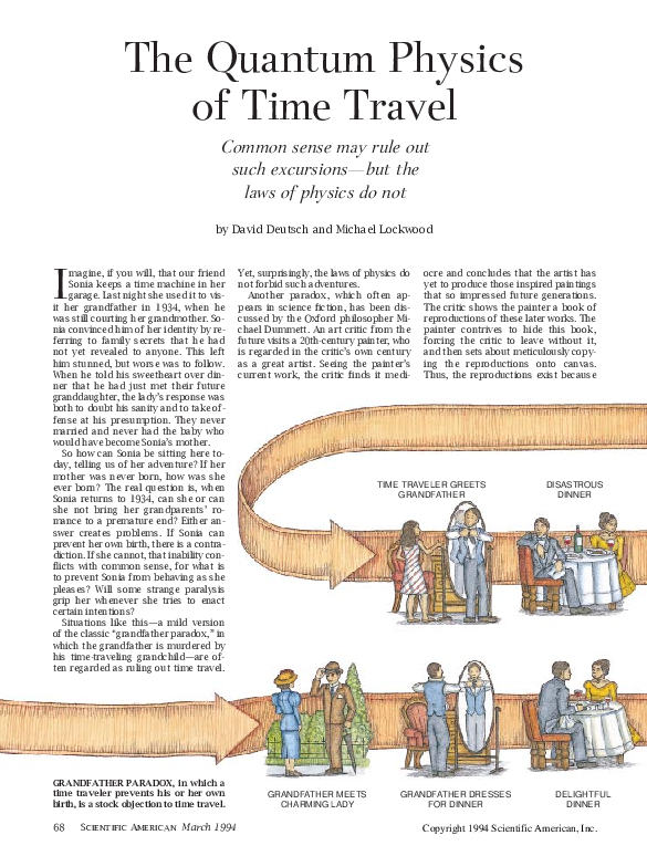 (PDF) The Quantum Physics of Time Travel