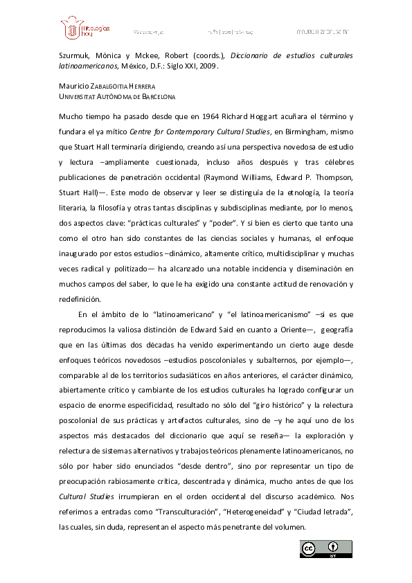 (PDF) Szurmuk, Mónica y Mckee, Robert (coords.), Diccionario de ...