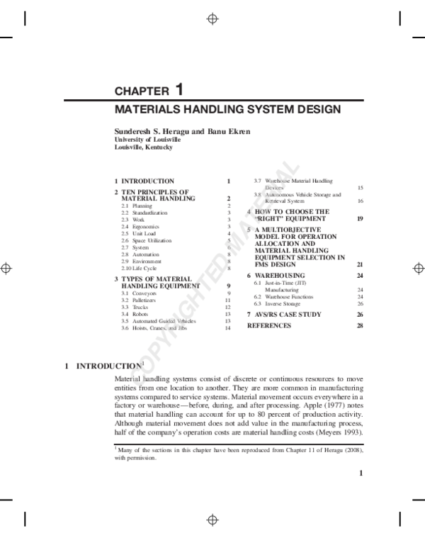 (PDF) MATERIALS HANDLING SYSTEM DESIGN