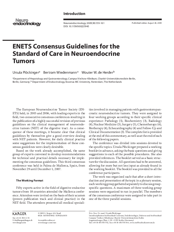 (PDF) ENETS consensus guidelines for the standard of care in ...