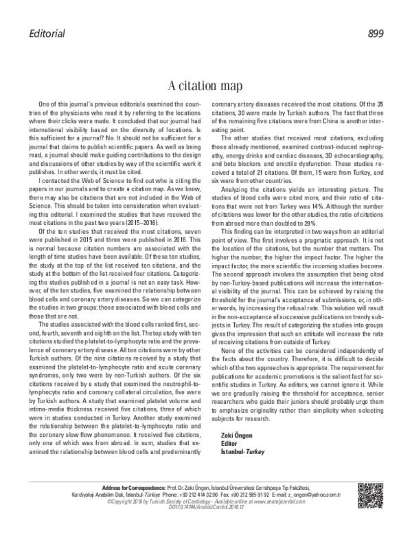 (PDF) A citation map