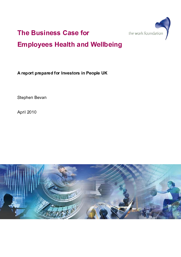 (PDF) The business case for employees health and wellbeing