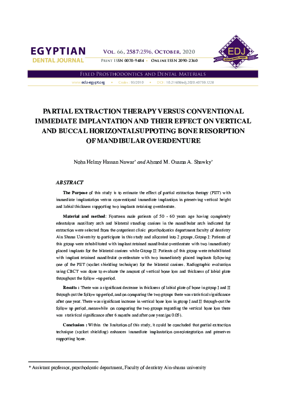(PDF) Partial extraction therapy versus conventional immediate ...