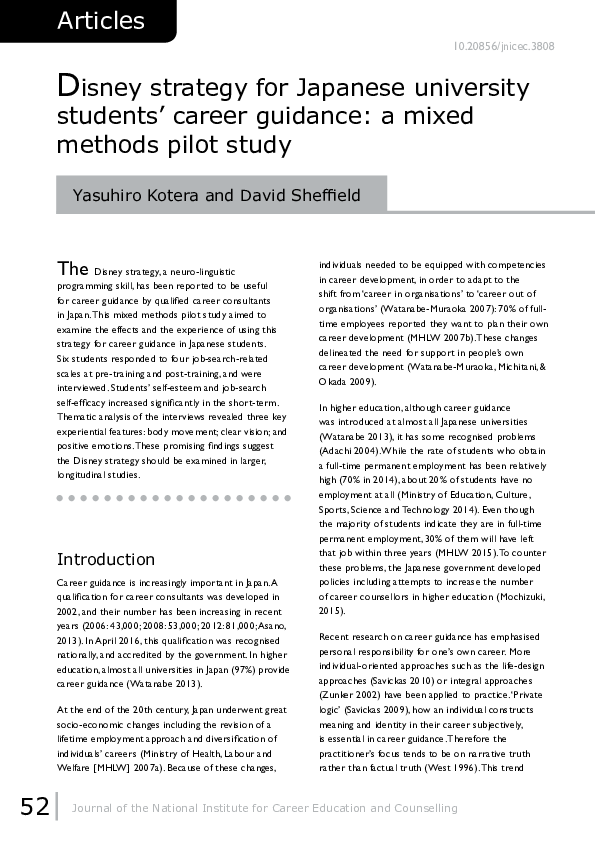 (PDF) Disney strategy for Japanese university students' career guidance ...