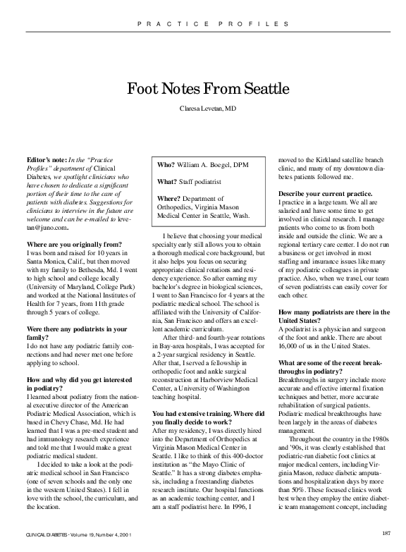 (PDF) Foot Notes From Seattle