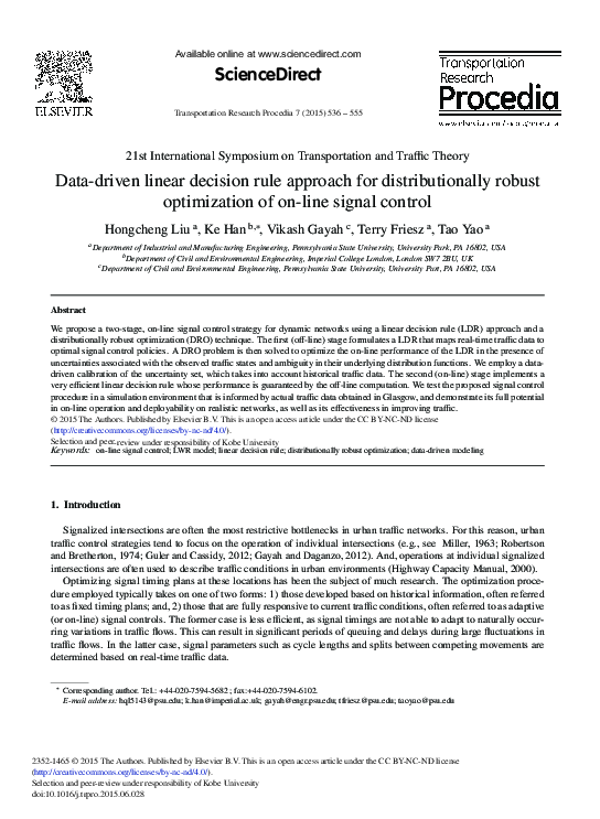 (PDF) Data-driven linear decision rule approach for distributionally robust optimization of on ...
