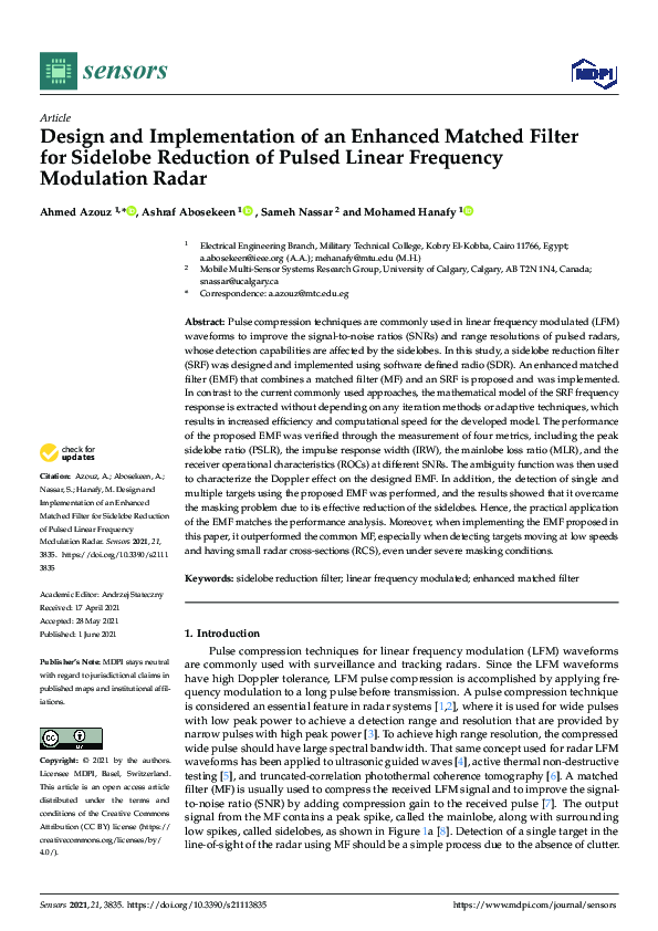 (PDF) Design and Implementation of an Enhanced Matched Filter for ...