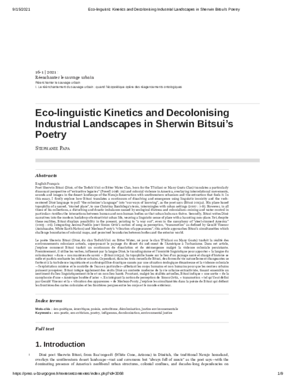 (PDF) Eco-linguistic Kinetics and Decolonising Industrial Landscapes in ...