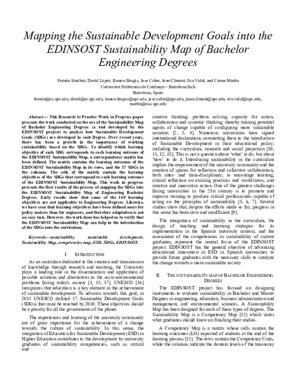 (PDF) Mapping the Sustainable Development Goals into the EDINSOST ...