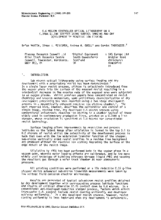 (PDF) 0.6 Micron controlled optical lithography on a 0.35NA g-line ...